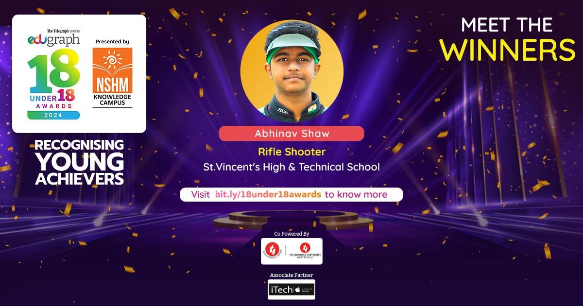 Abhinav Shaw of St Vincent's High & Technical School, Asansol | Winner
